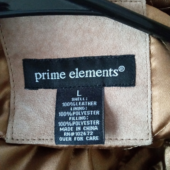 prime elements | Jackets & Coats | Prime Elements Suede Leather Jacket ...